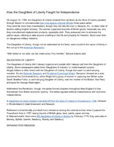 How the Daughters of Liberty Fought for Independence - American ...