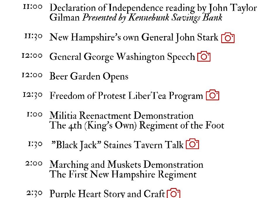 Schedule of Events - American Independence Museum